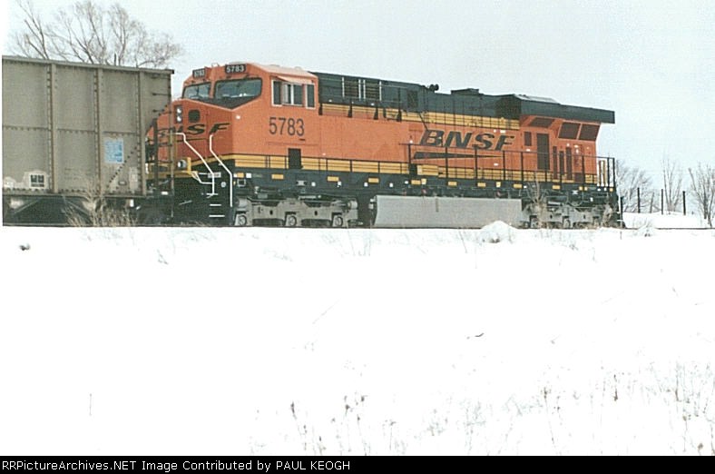 BNSF 5783 a rear DPU unit on a coal train